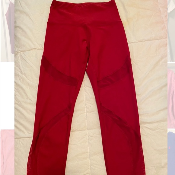 90 Degree By Reflex | Pants & Jumpsuits | 9 Degree Red Leggings | Poshmark